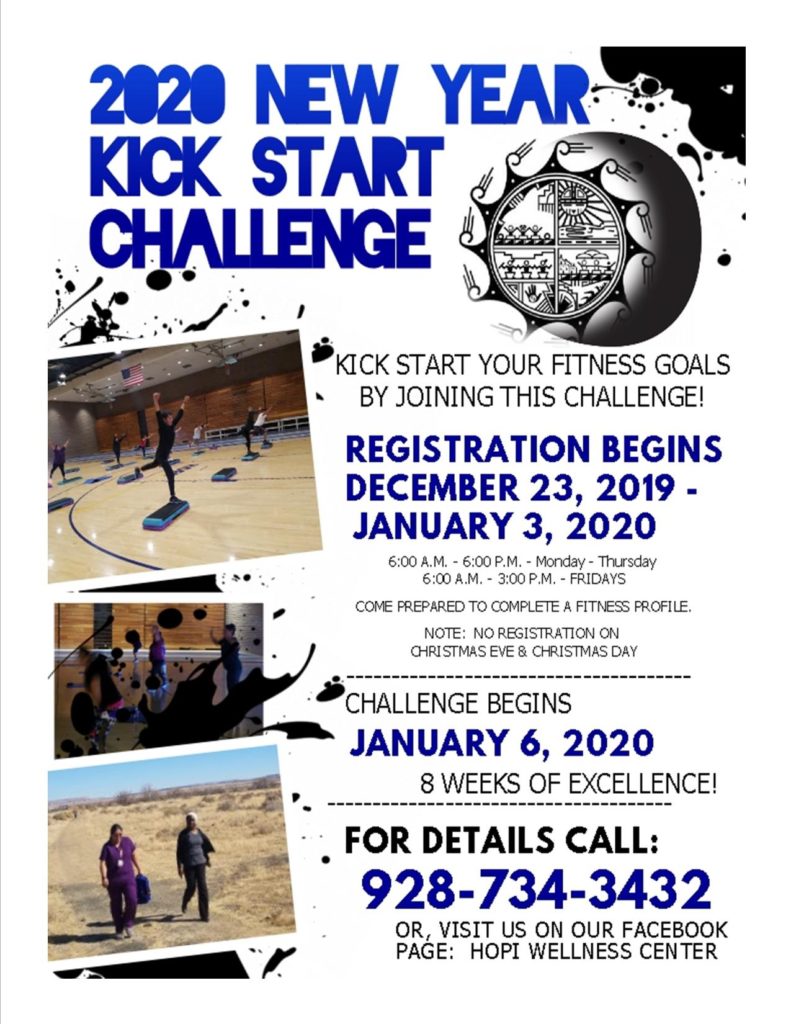 2020 New Year Kick Start Challenge Poster Publisher - The Hopi Tribe