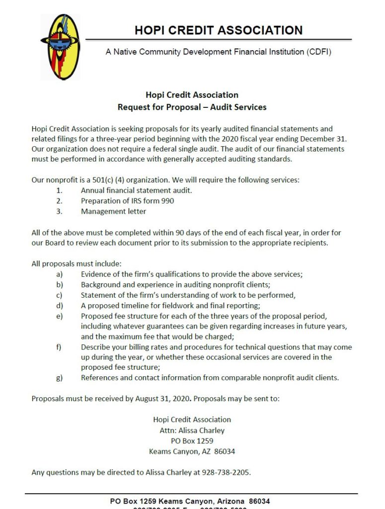 RFP Audit - The Hopi Tribe